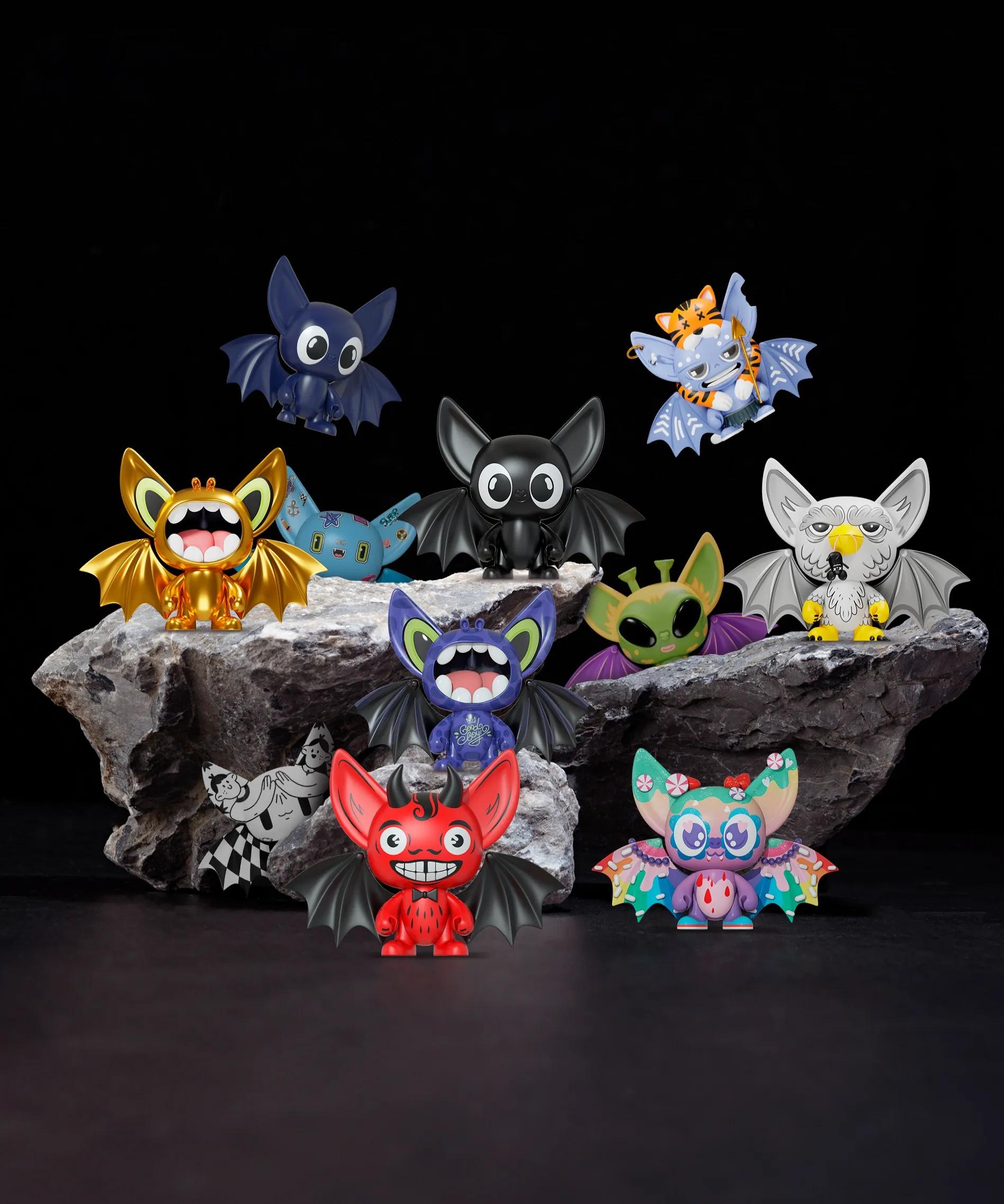 Rainbow Bat by | Collectible designer toys at R.Toys